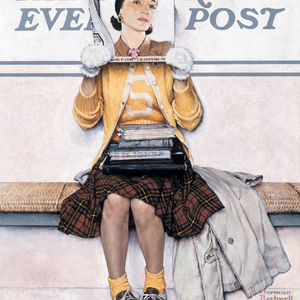 Girl Reading the Post by Norman Rockwell on Cuseum